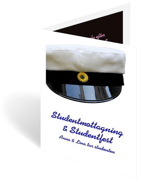 Inbjudningskort studentmottagning - skapa en inbjudan här!