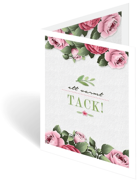 Tackkort bröllop - skapa och beställ tackkort efter bröllopet!